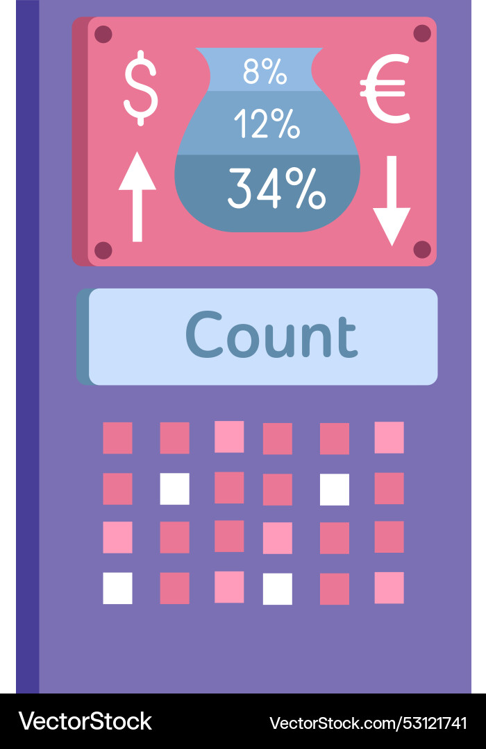 Calculator finance and budget count icon Vector Image