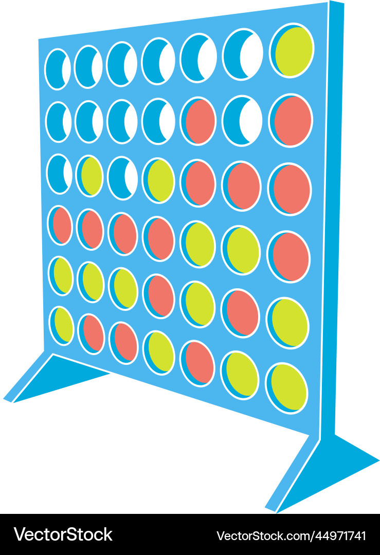 Connect four board game Royalty Free Vector Image