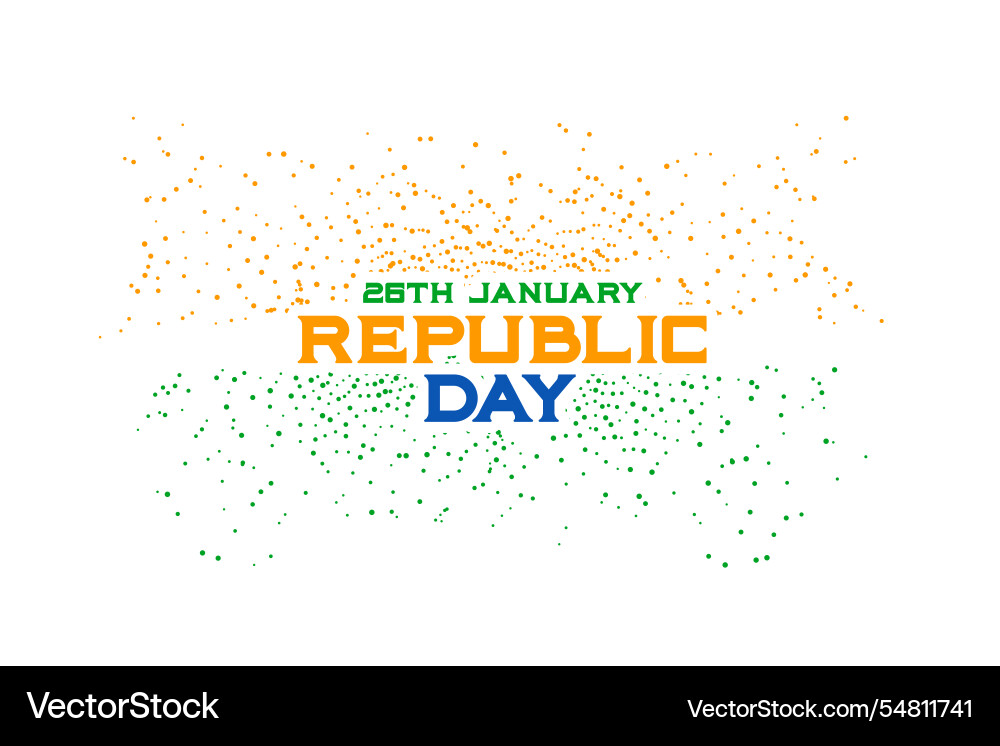 Creative 26th january indian republic day Vector Image