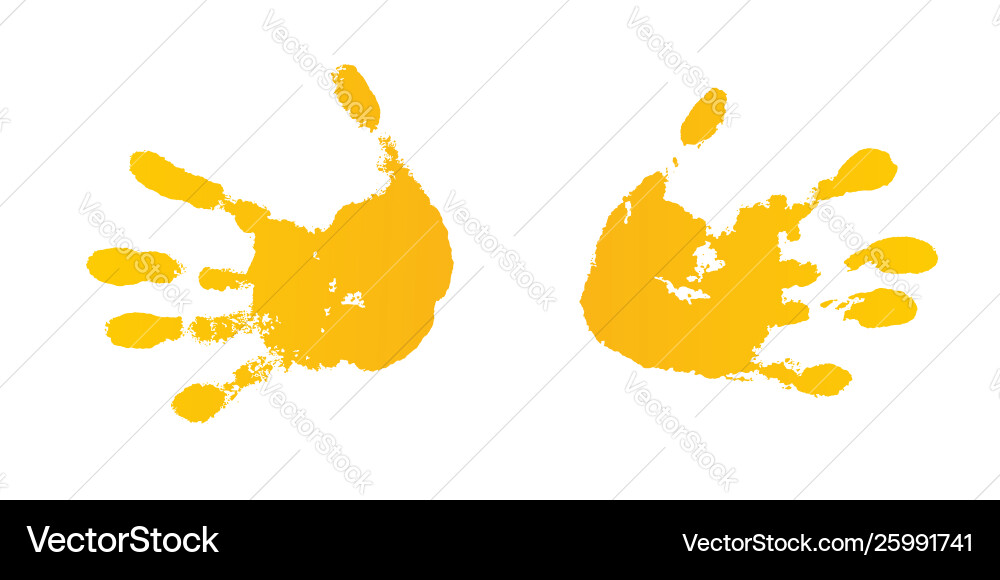 Hand paint print set isolated white background Vector Image