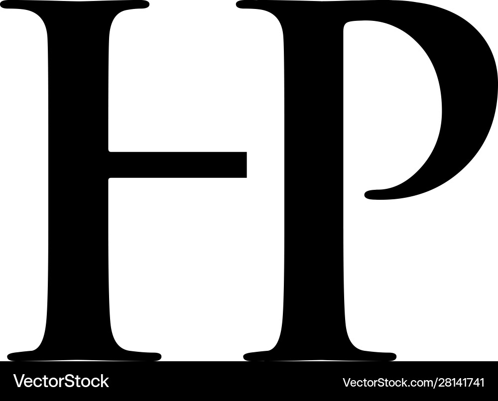Initial hp alphabet logo design template Vector Image
