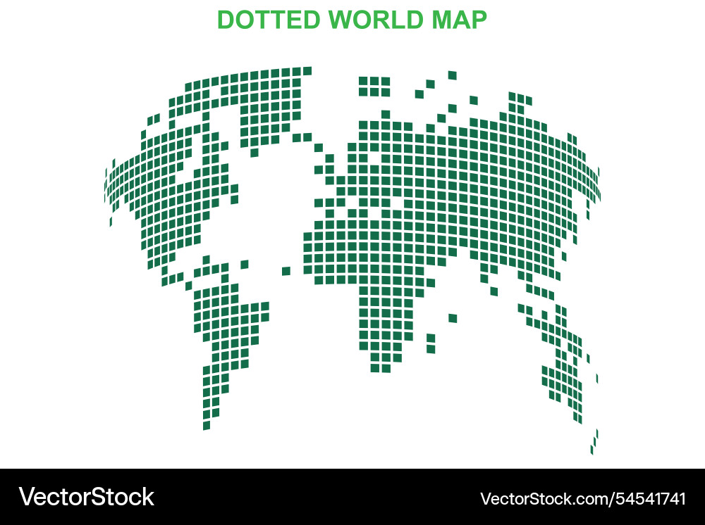 Innovative realistic world map in a dotted format Vector Image