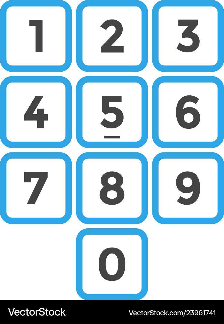 Keypad icon design template isolated Royalty Free Vector