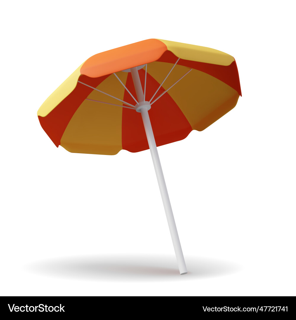 Realistic detailed 3d summer sun umbrella Vector Image