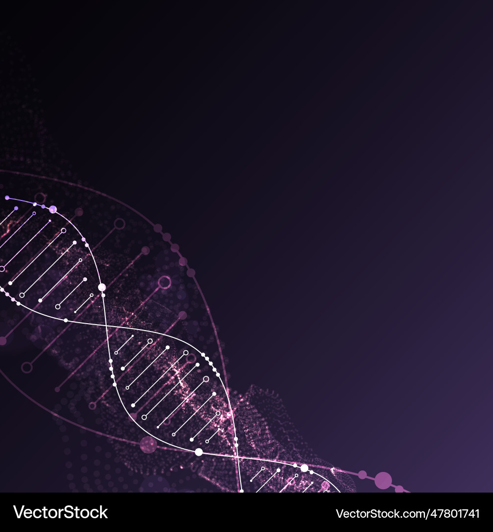 Science template abstract background with a dna Vector Image