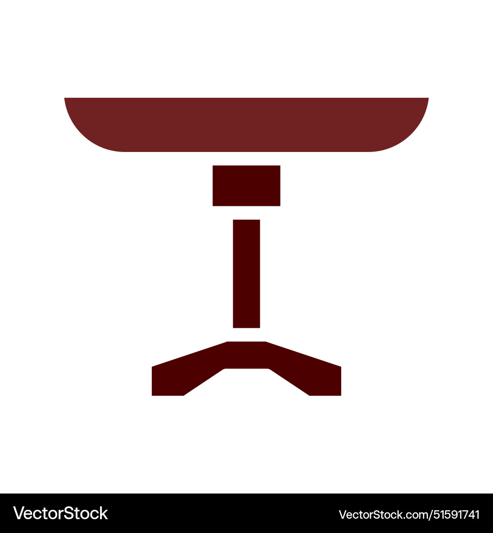 Table icon solid brown Royalty Free Vector Image