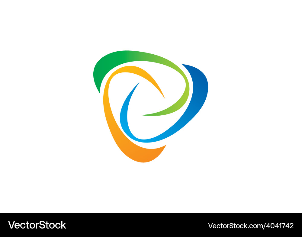 Abstract swirl circle logo Royalty Free Vector Image