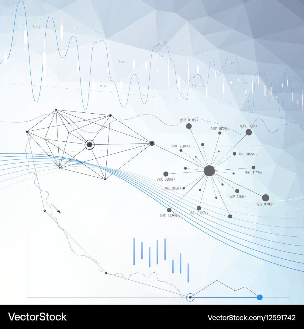 Blue color abstract infographic background Vector Image