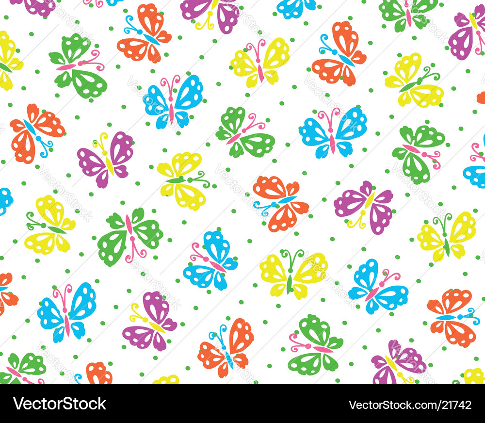 Butterflies wallpaper pattern Royalty Free Vector Image