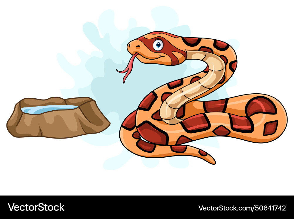 Cartoon angry cornsnake on white background Vector Image
