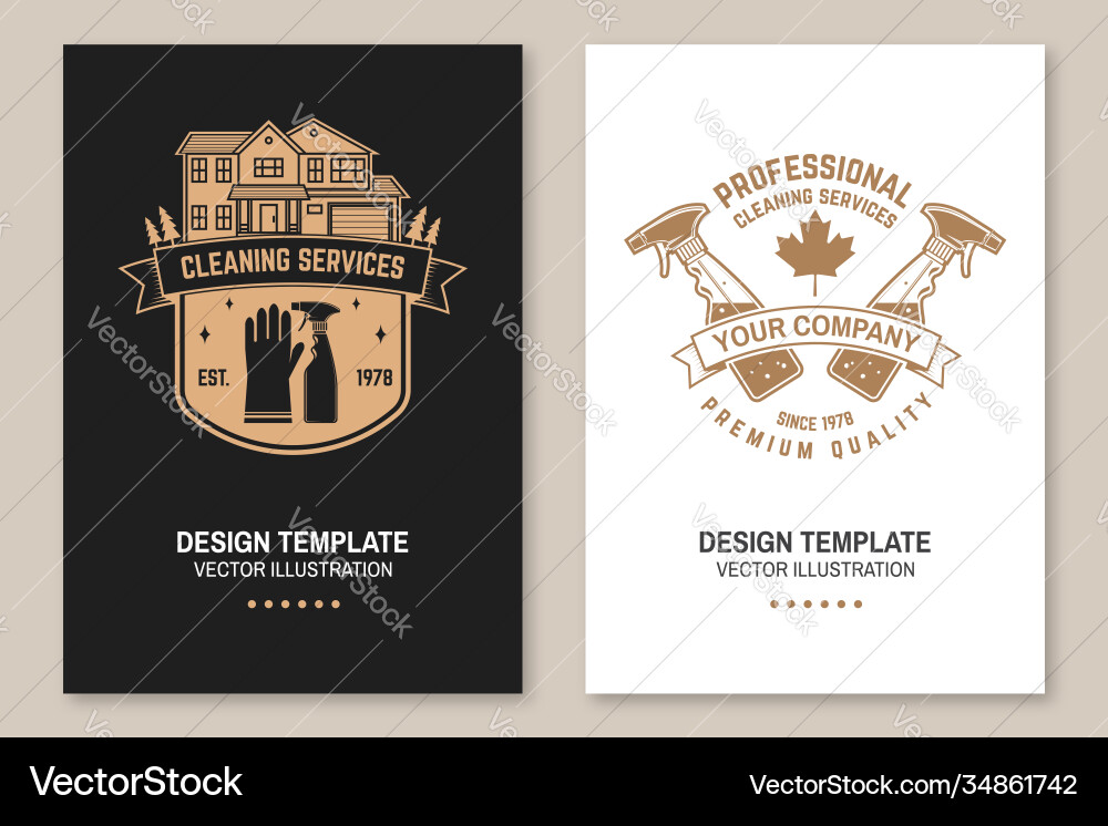 Cleaning company covers invitations posters Vector Image