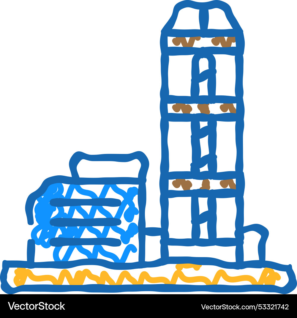 Core drilling steel production icon doodle Vector Image