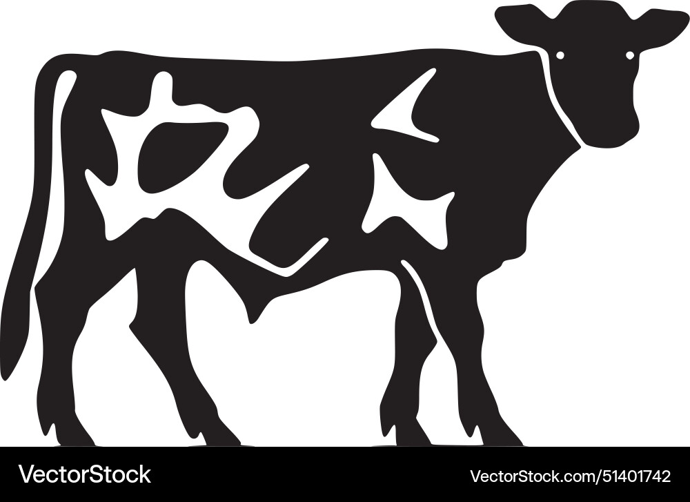 Cow - black and white isolated icon Royalty Free Vector