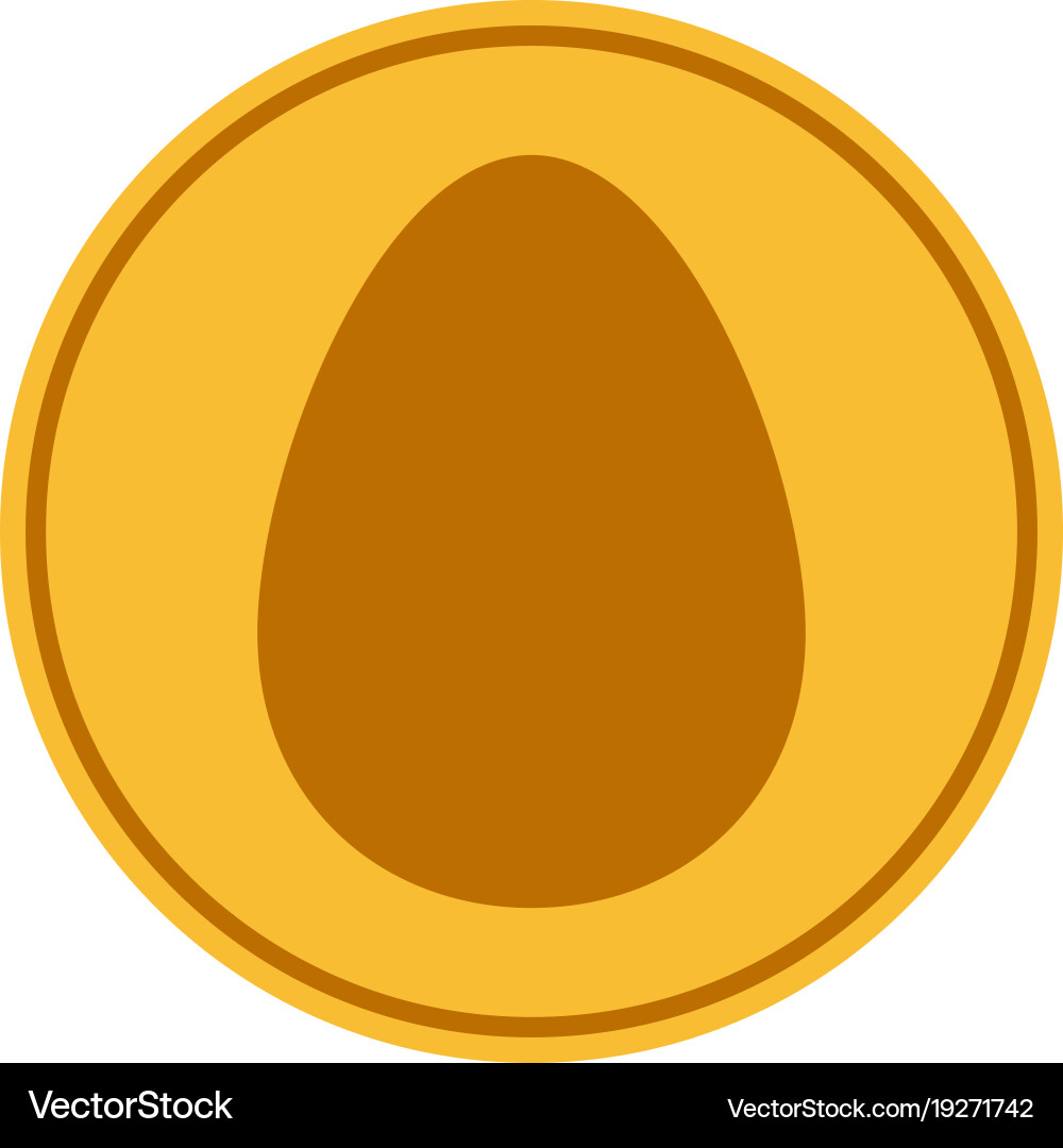 Gold Egg Coin Icon Royalty Free Vector Image - VectorStock