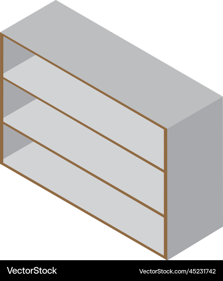 Isometric rack cabinet composition Royalty Free Vector Image