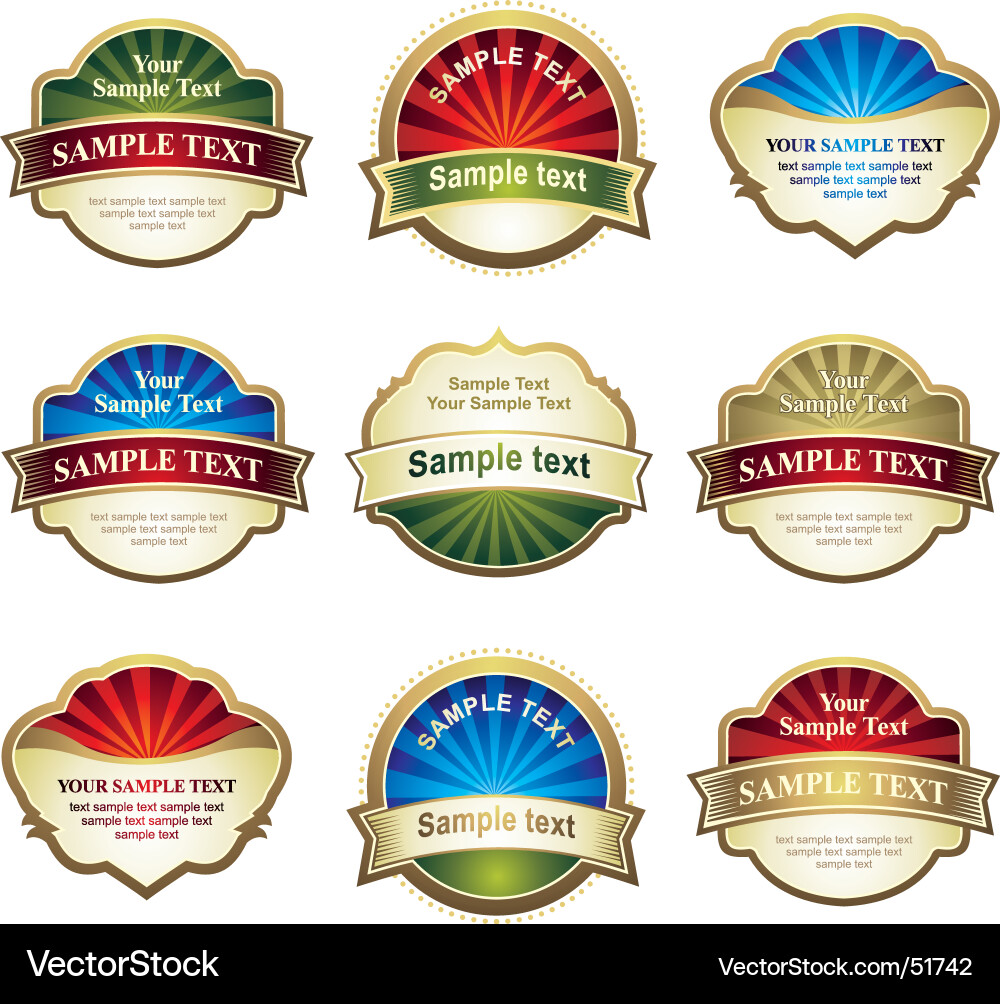 Label set Royalty Free Vector Image - VectorStock