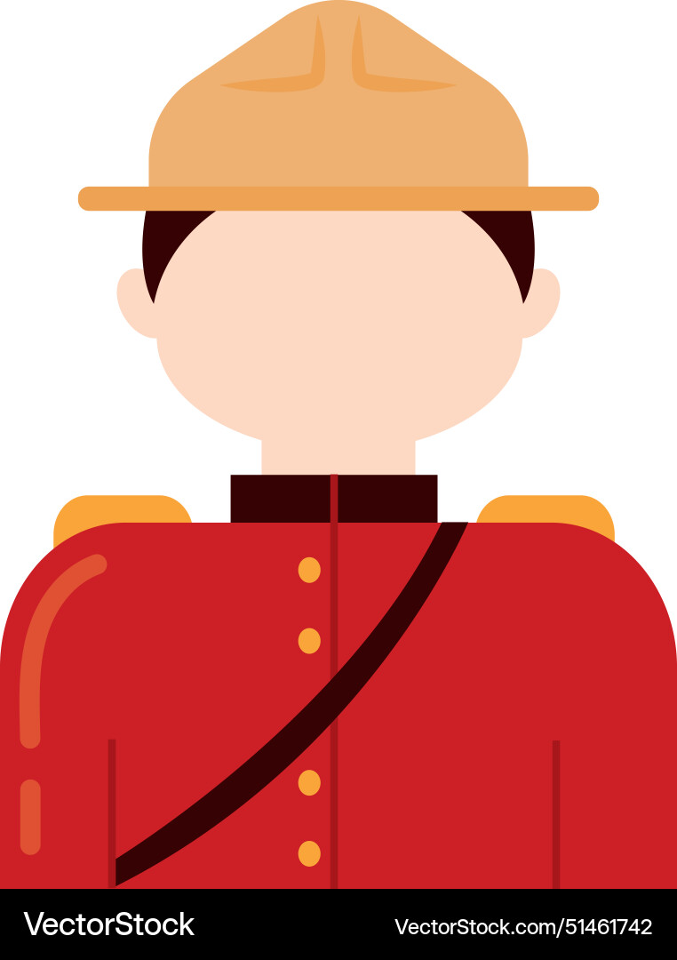 Male forest ranger character icon Royalty Free Vector Image