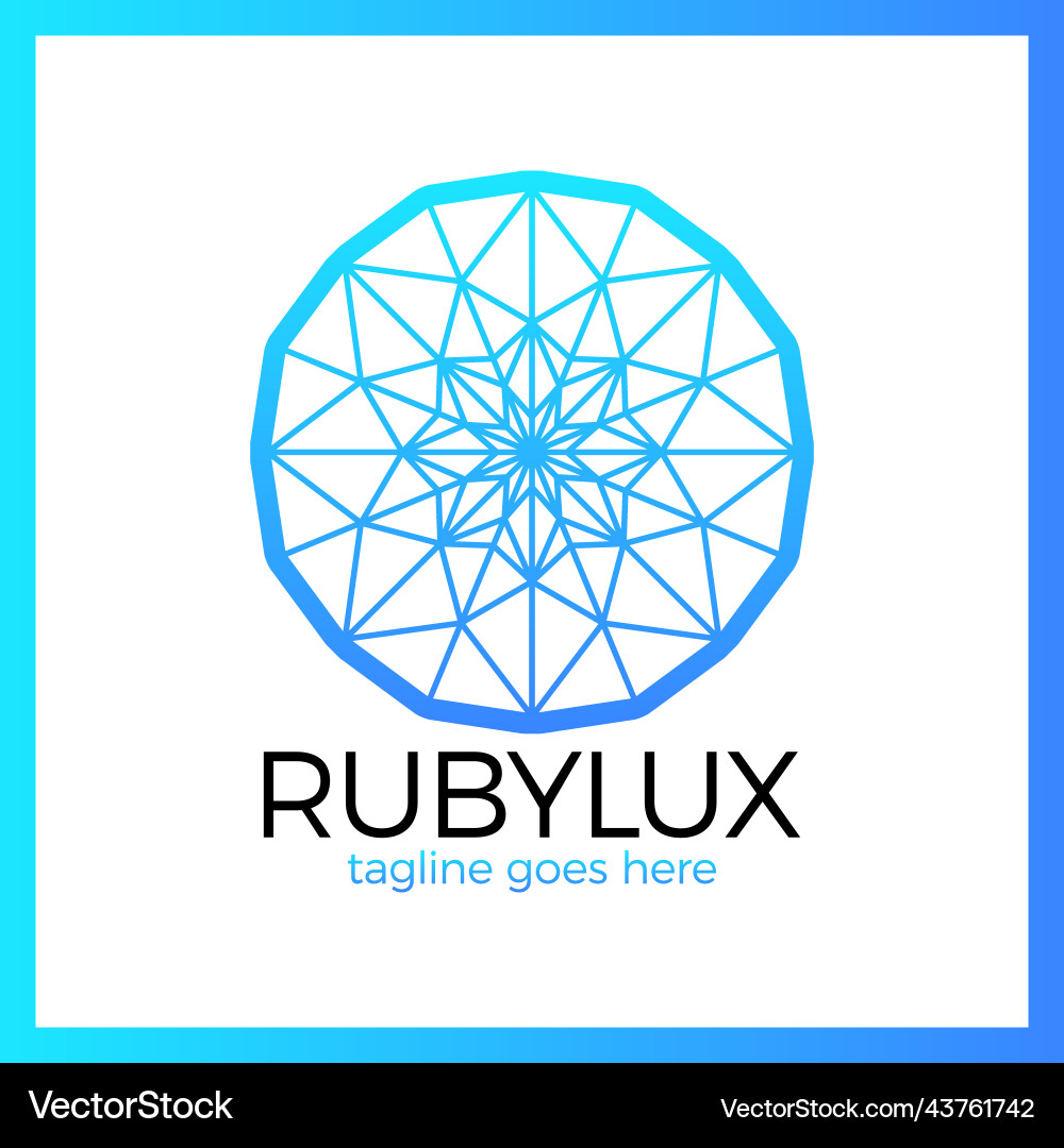 Ruby luxury logo - jewelry shop Royalty Free Vector Image