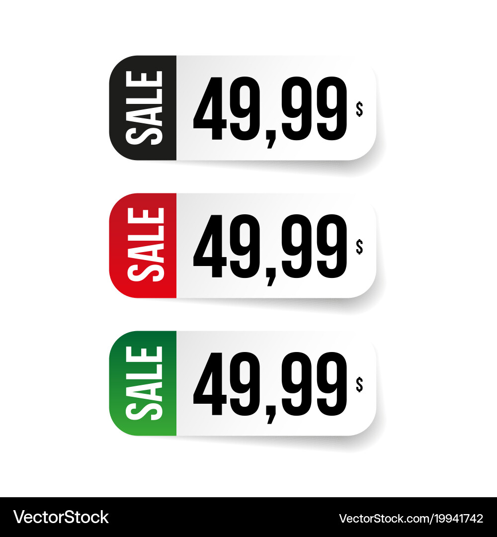 Sale price tag label Royalty Free Vector Image