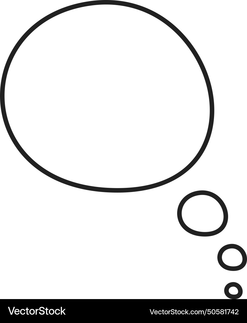 Speech bubble round doodle Royalty Free Vector Image