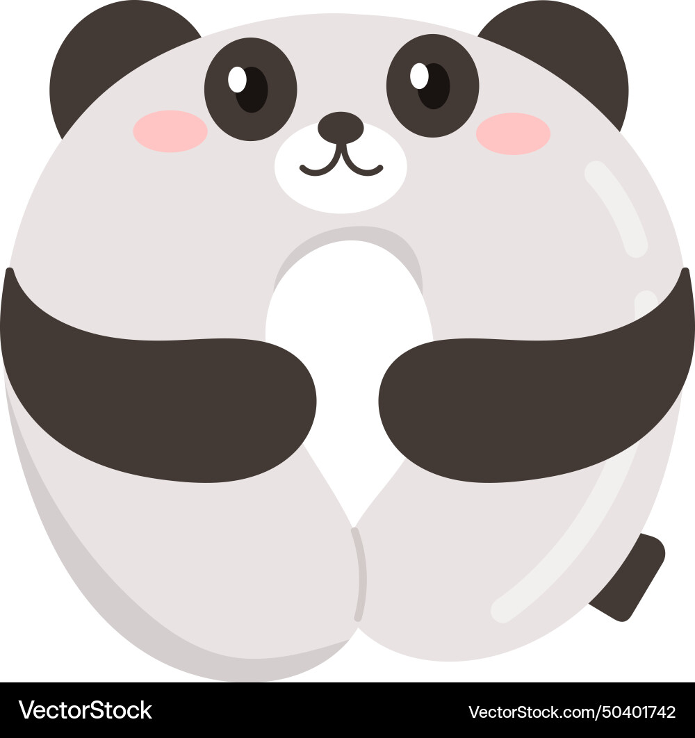Travel pillow panda Royalty Free Vector Image - VectorStock