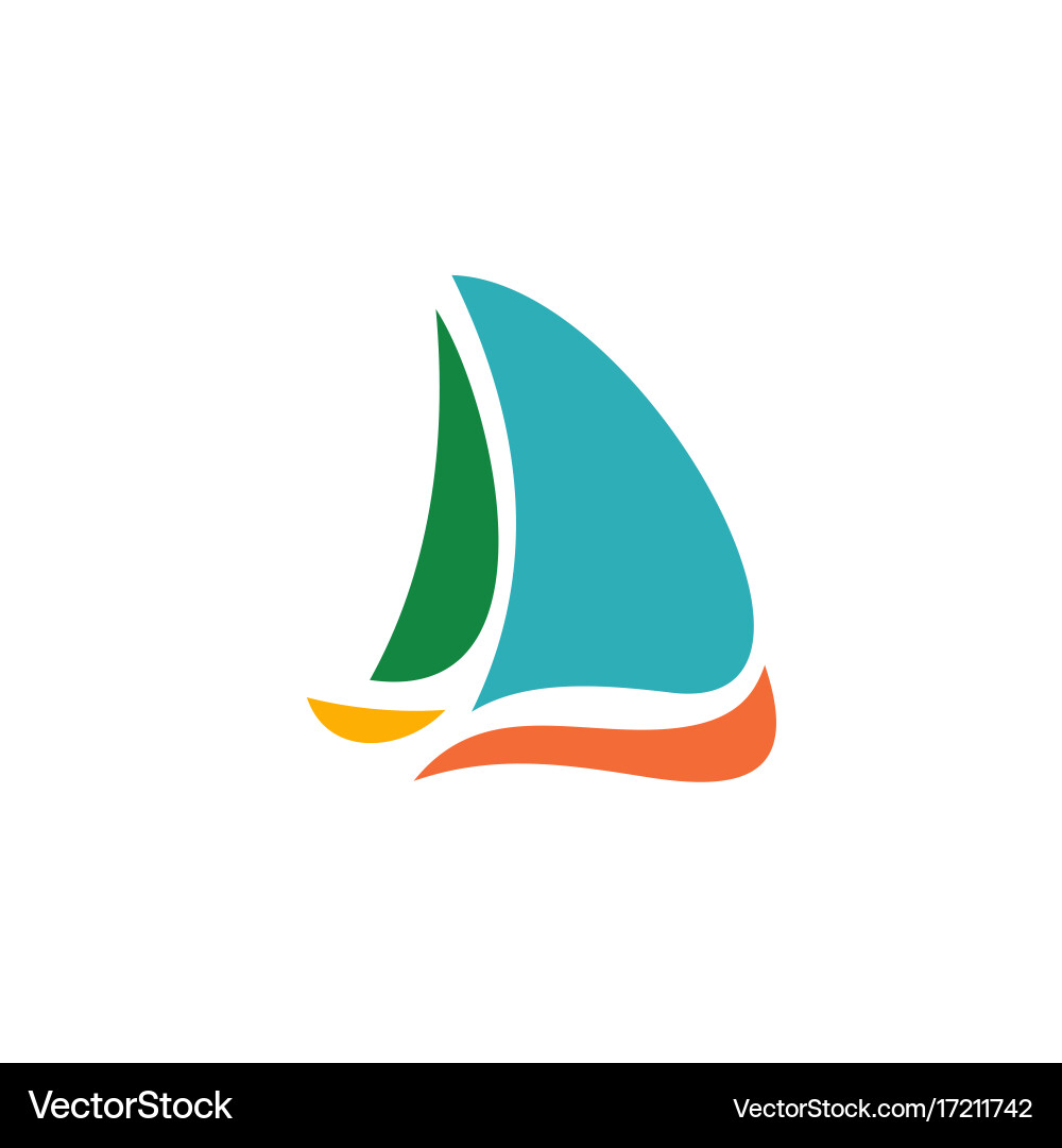 Yacht boat logo Royalty Free Vector Image - VectorStock