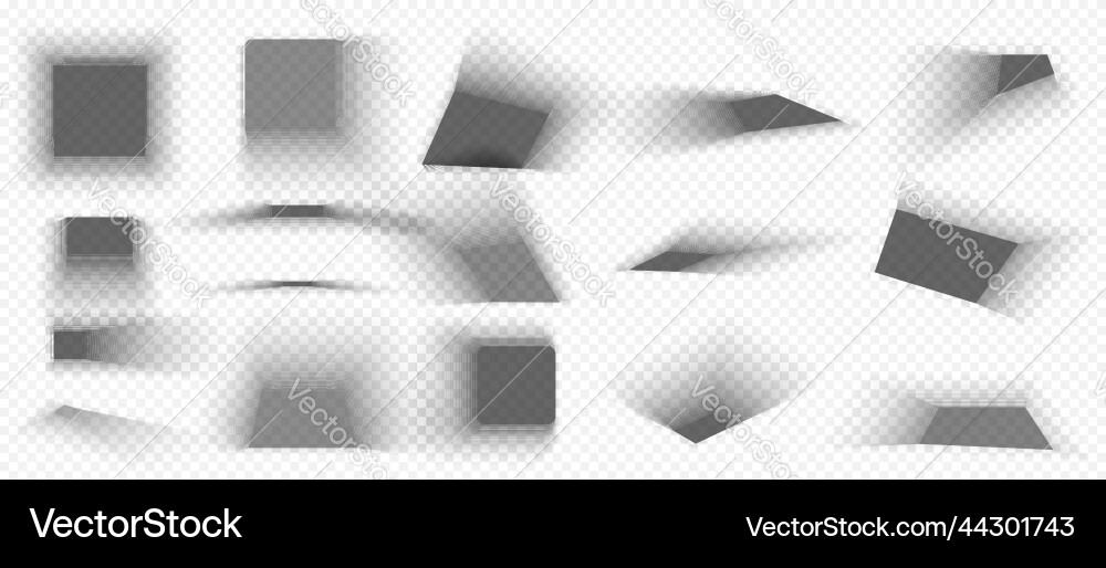 Box shadows square overlay effect realistic shades