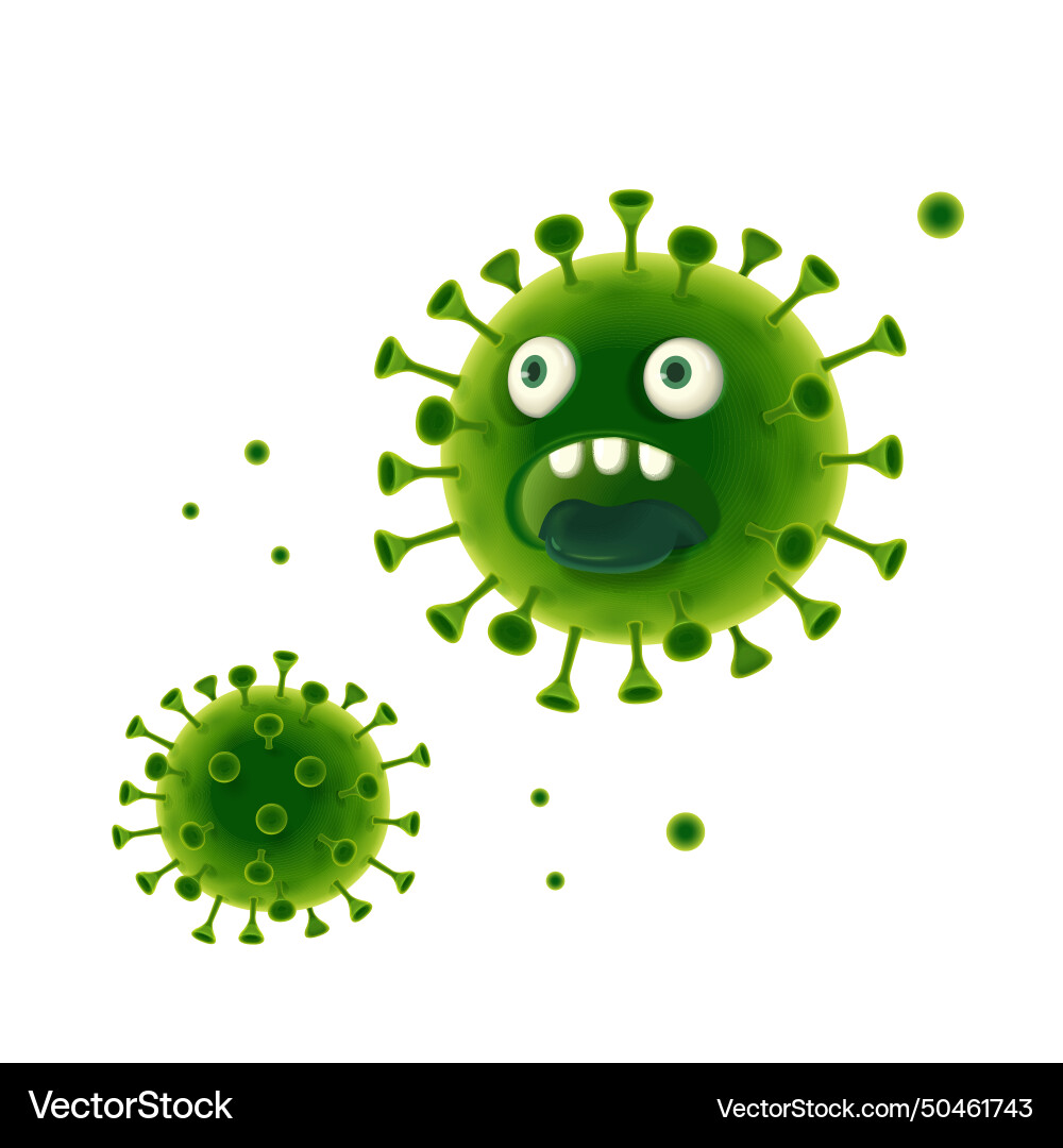 Cartoon character of bad germs Royalty Free Vector Image