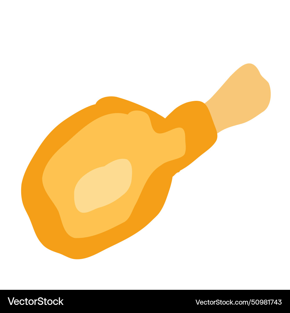 Fast food fried chicken icon roasted Royalty Free Vector