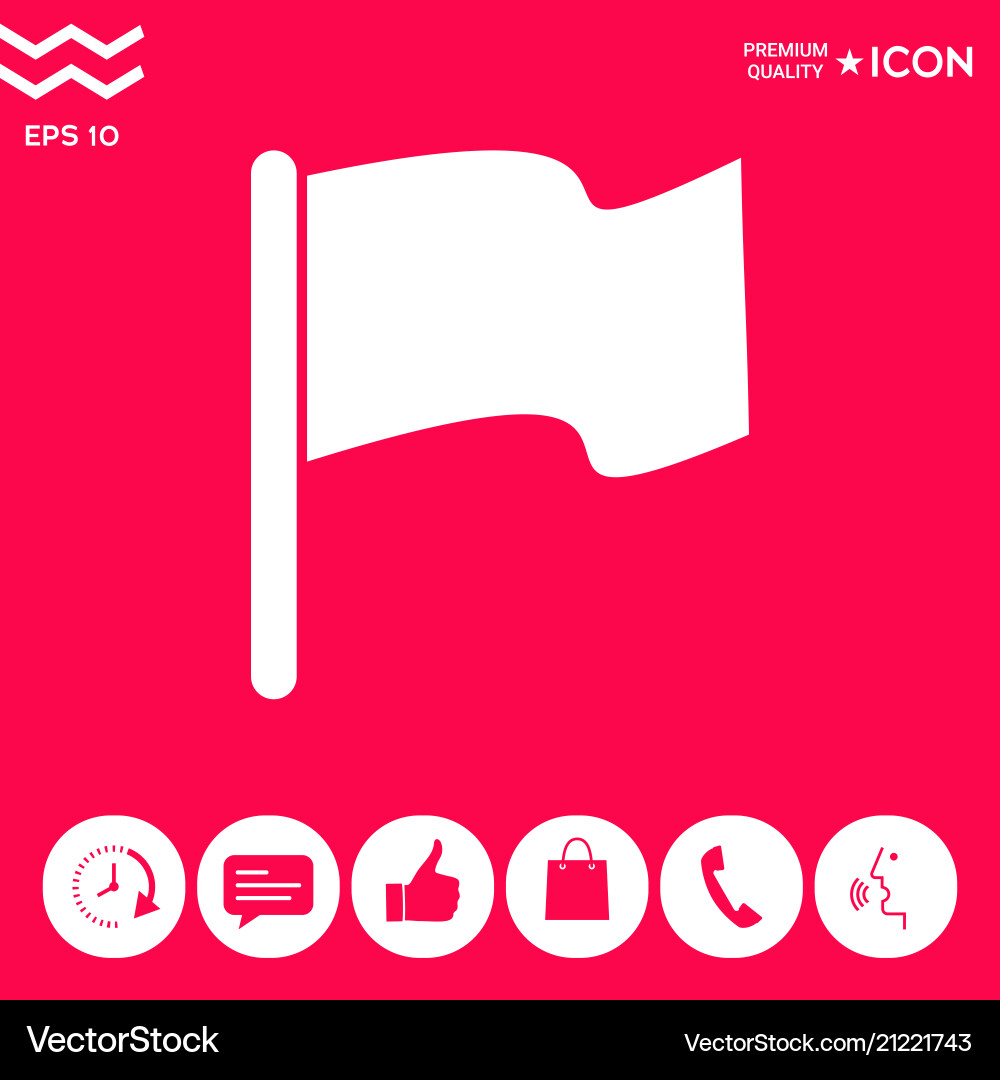 Flag icon symbol Royalty Free Vector Image - VectorStock