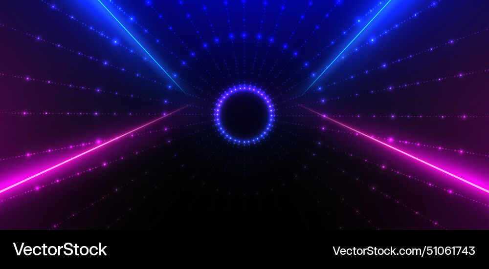 Futuristic neon blue and pink scence background Vector Image