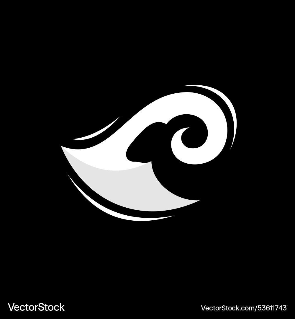 Goat unique logo design Royalty Free Vector Image