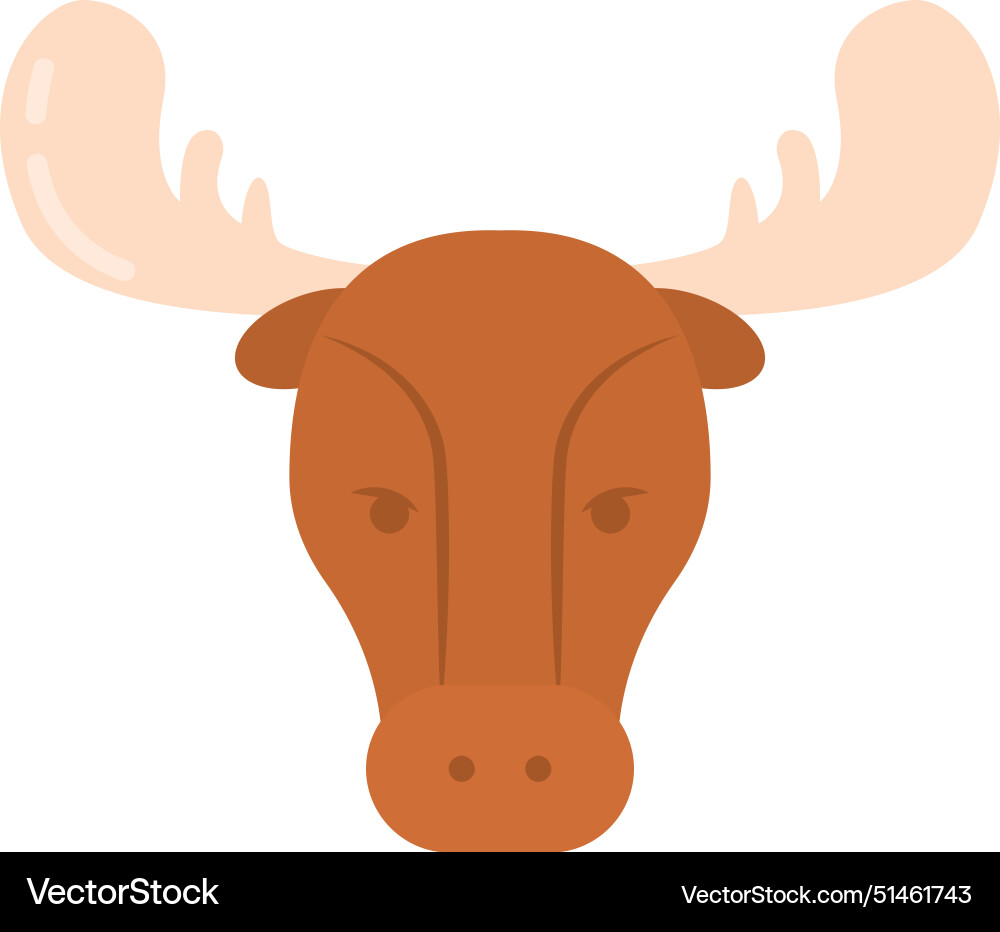 Isolated moose animal avatar Royalty Free Vector Image