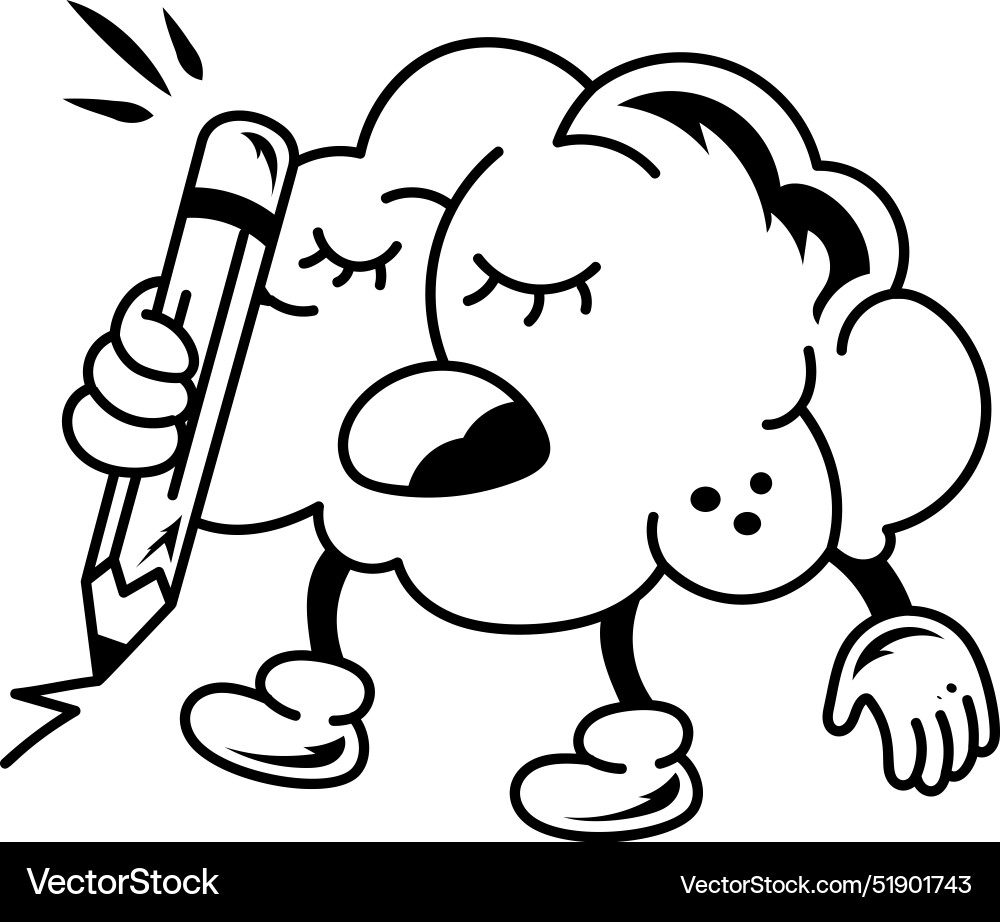 Lazy brain Royalty Free Vector Image - VectorStock