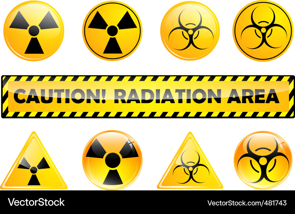 Radioactive Hazard Set Royalty Free Vector Image