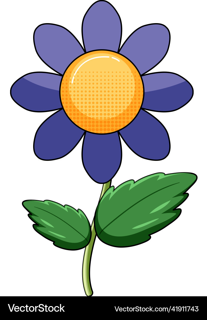 Simple flower on white background Royalty Free Vector Image