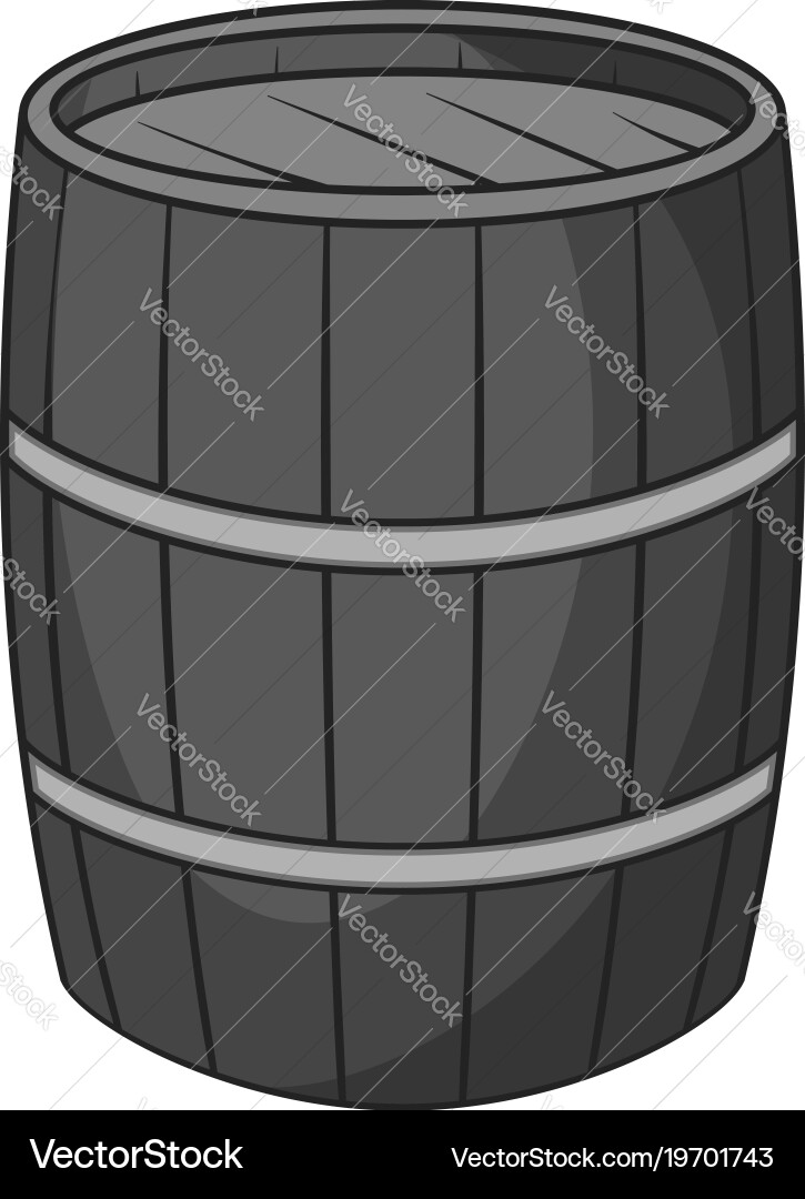 Weinfass-Ikone monochrom Lizenzfreies Vektorbild