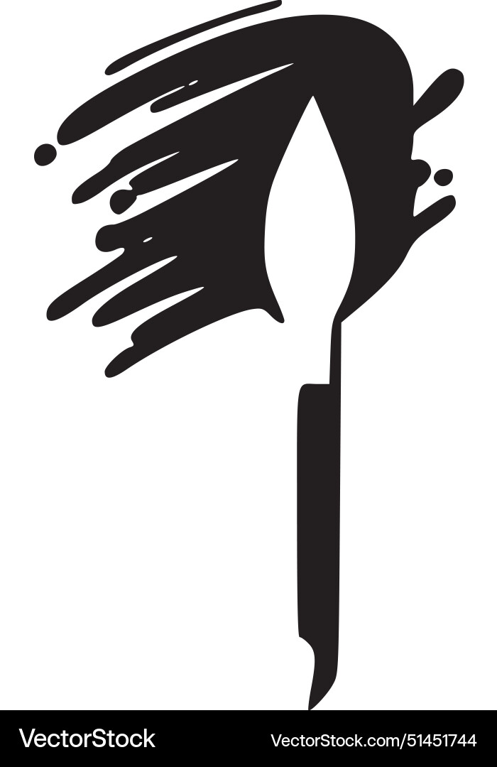 Brush stroke - minimalist and flat logo Royalty Free Vector