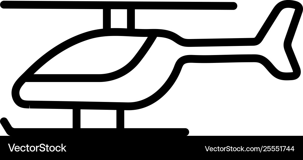 Helicopter symbol icon Royalty Free Vector Image