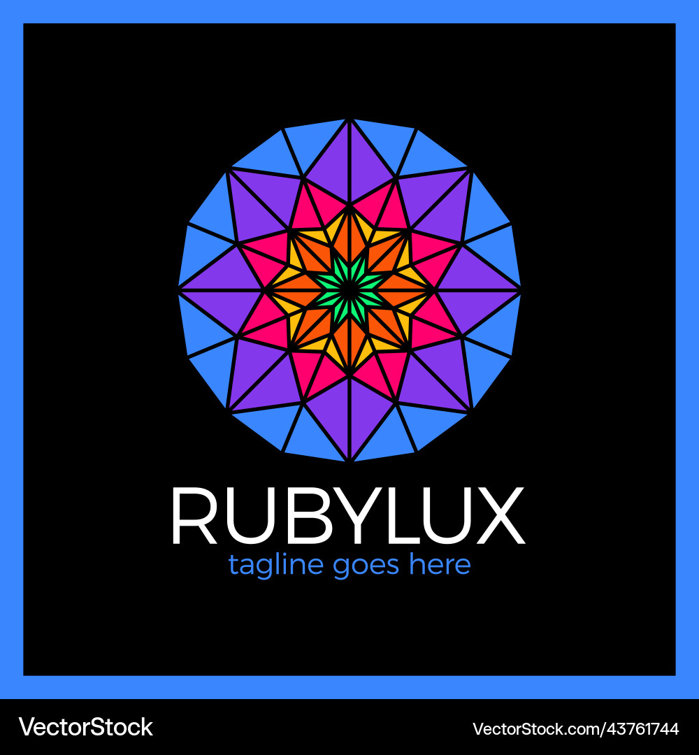 Ruby luxury logo - jewelry shop Royalty Free Vector Image