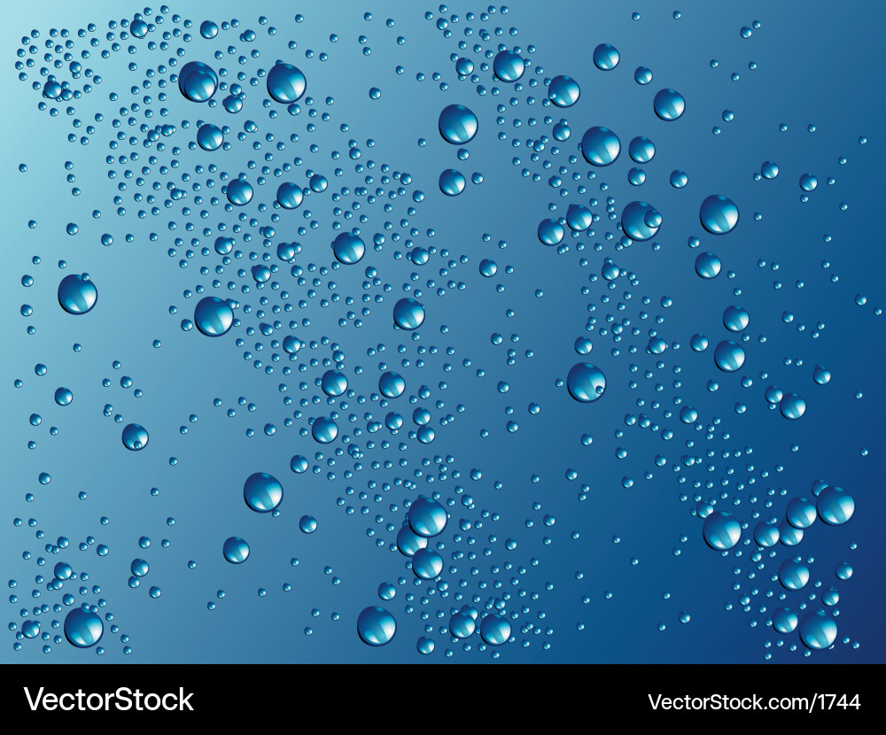 Water drops Royalty Free Vector Image - VectorStock