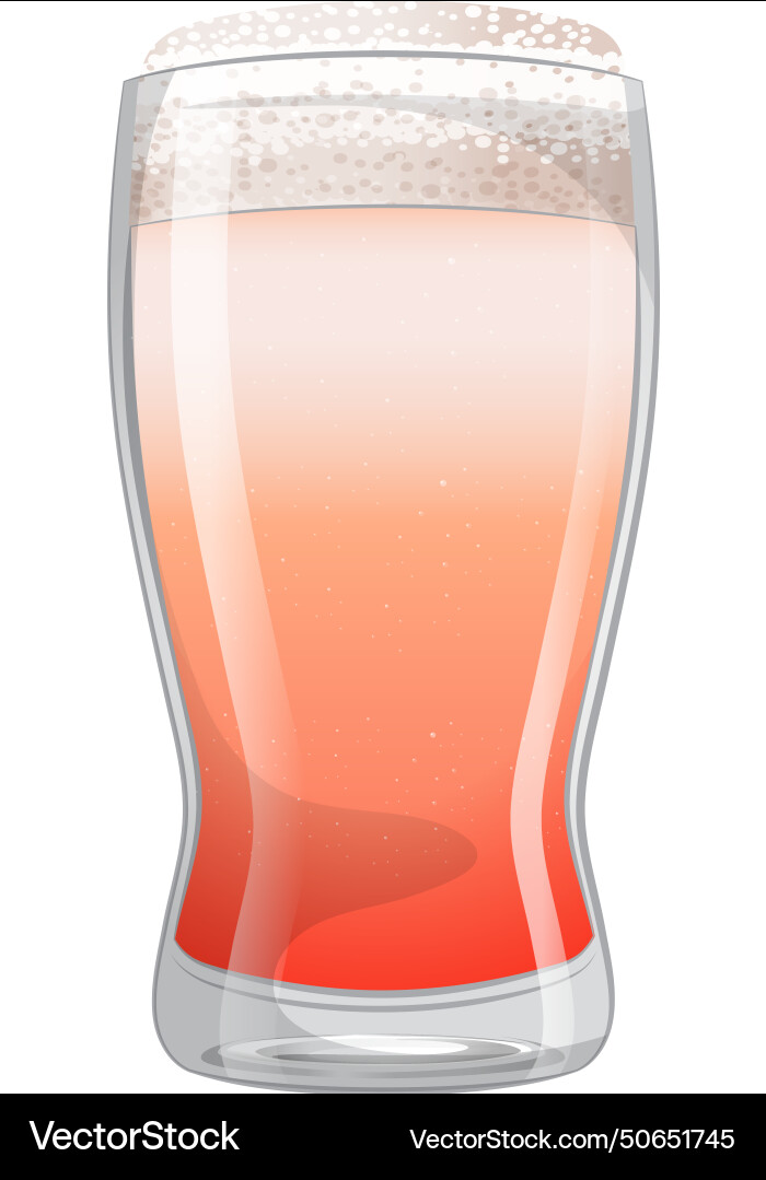 A fizzy drink in glass Royalty Free Vector Image