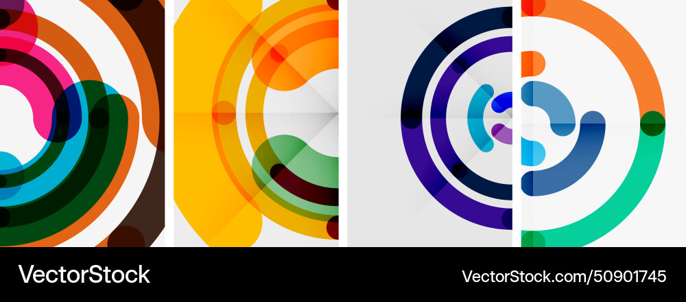 Colorful Circle Backgrounds Royalty Free Vector Image