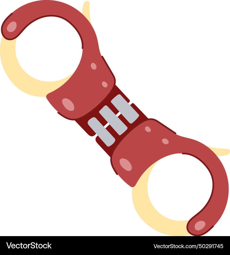 Criminal handcuffs cartoon Royalty Free Vector Image