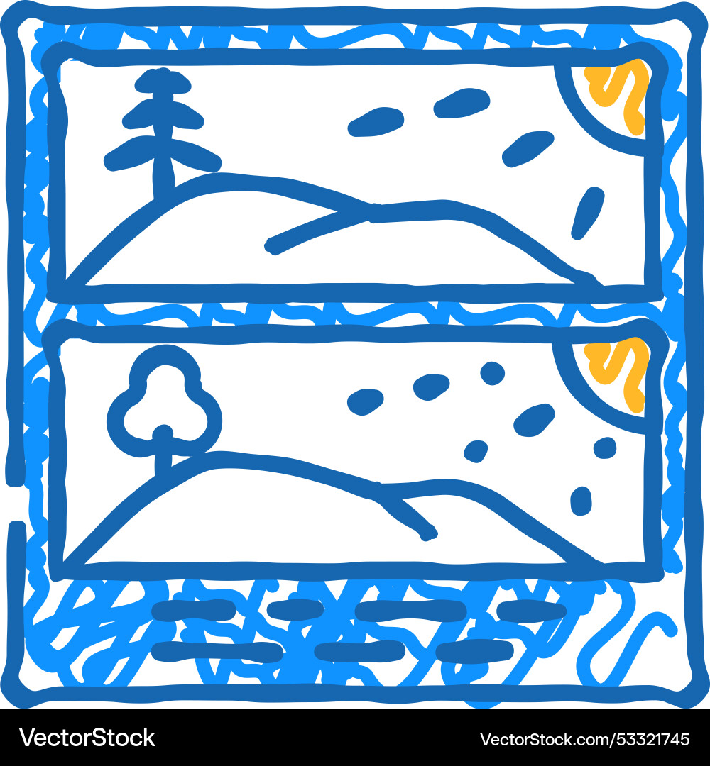 Find the difference icon doodle Royalty Free Vector Image