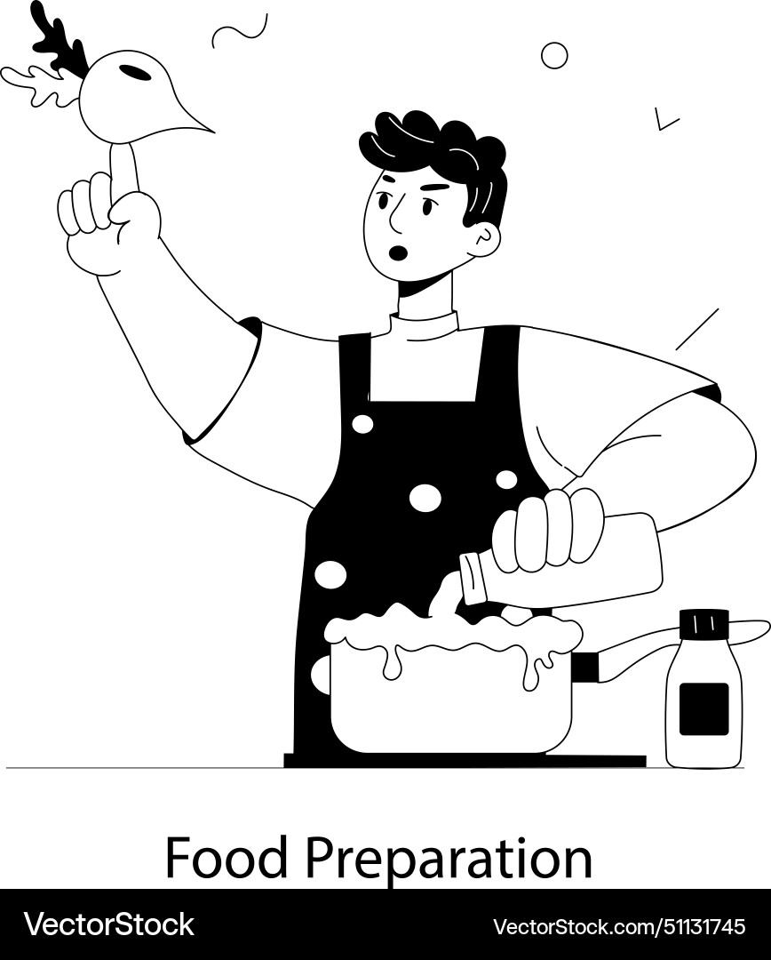 Food preparation Royalty Free Vector Image - VectorStock
