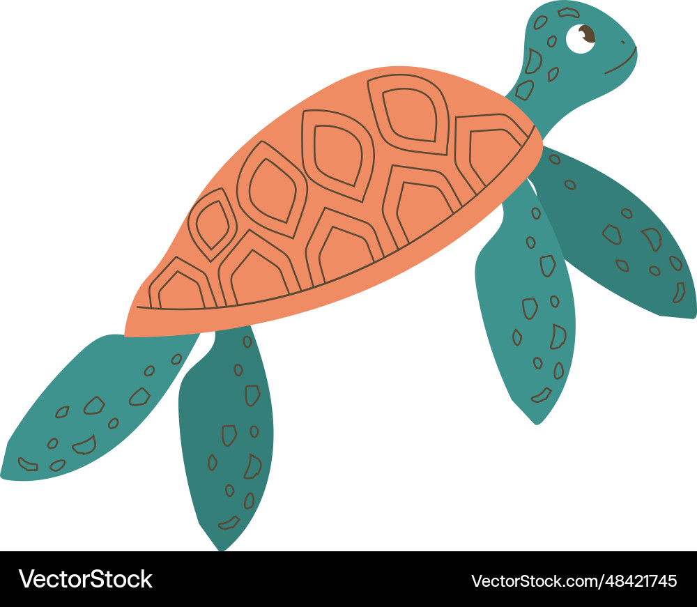 Green turtle design Royalty Free Vector Image - VectorStock