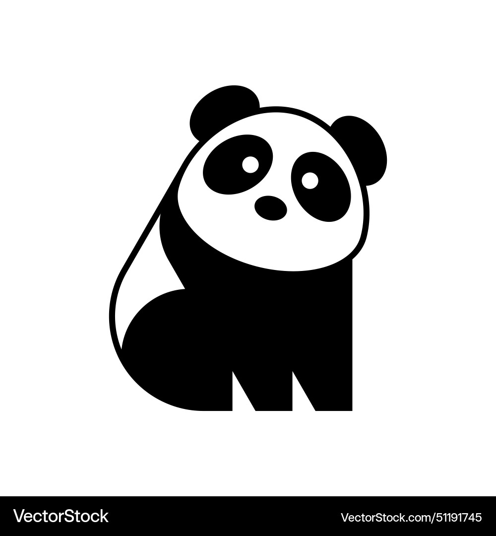 Panda logo Royalty Free Vector Image - VectorStock