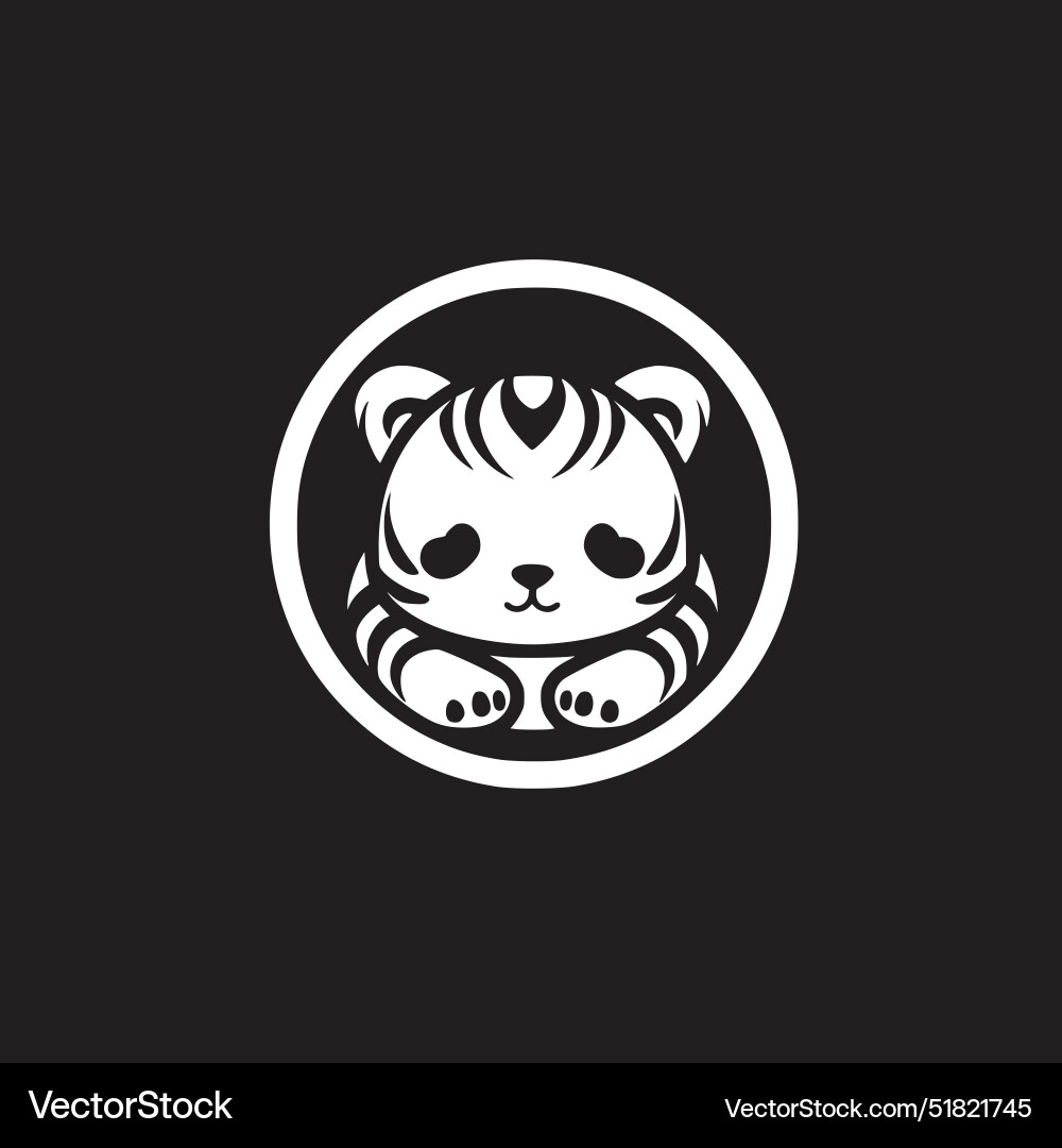 Tiger baby - high quality logo ideal Royalty Free Vector