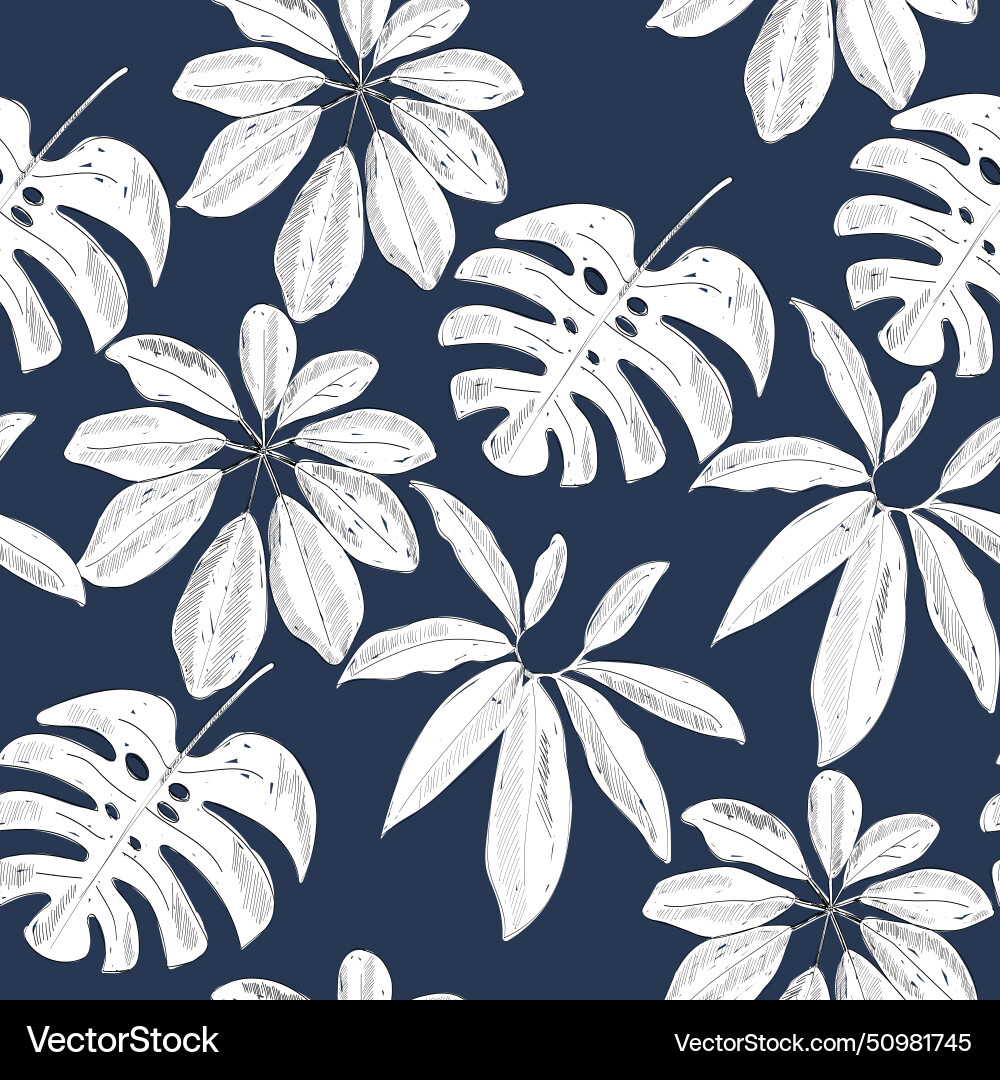 Tropical seamless pattern Royalty Free Vector Image